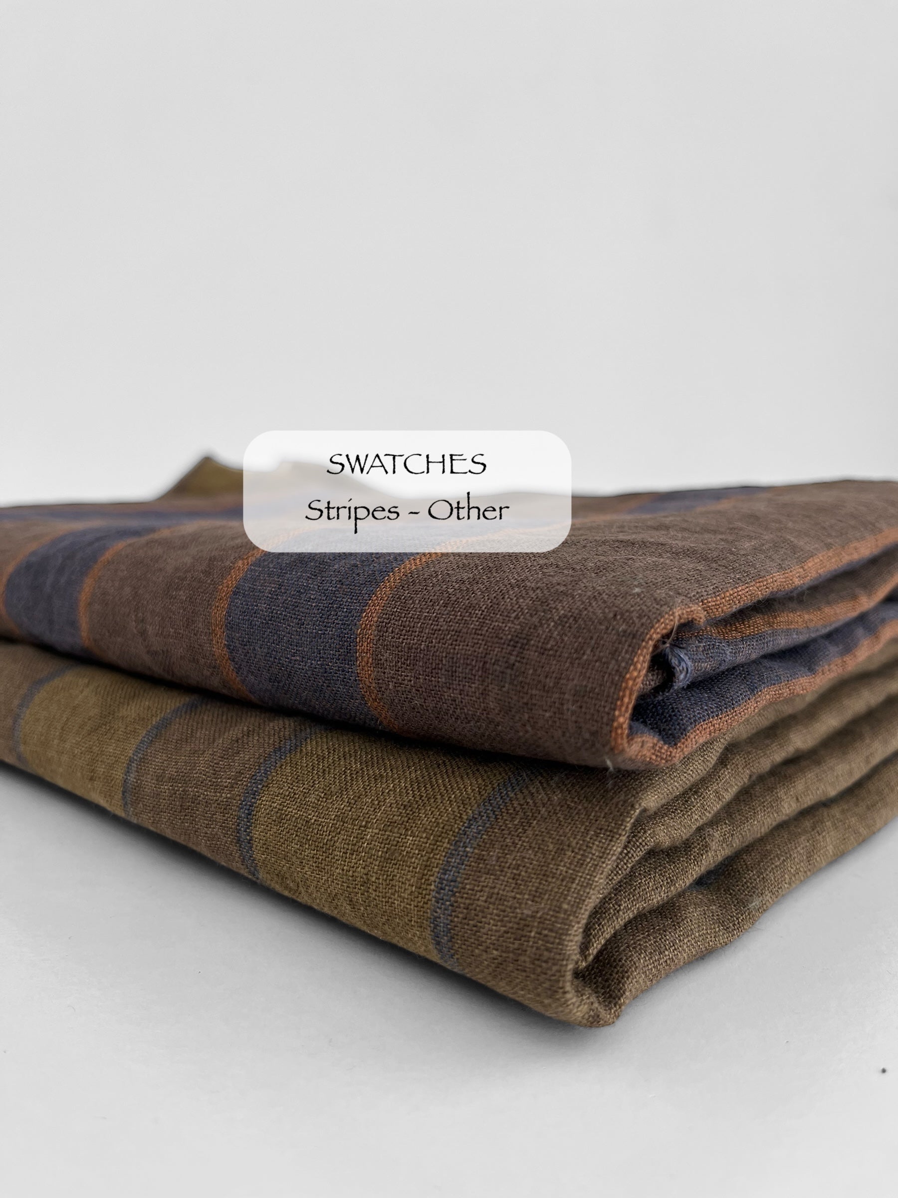 Yarn dyed linen fabric | stripes SWATCH – all natural fabrics
