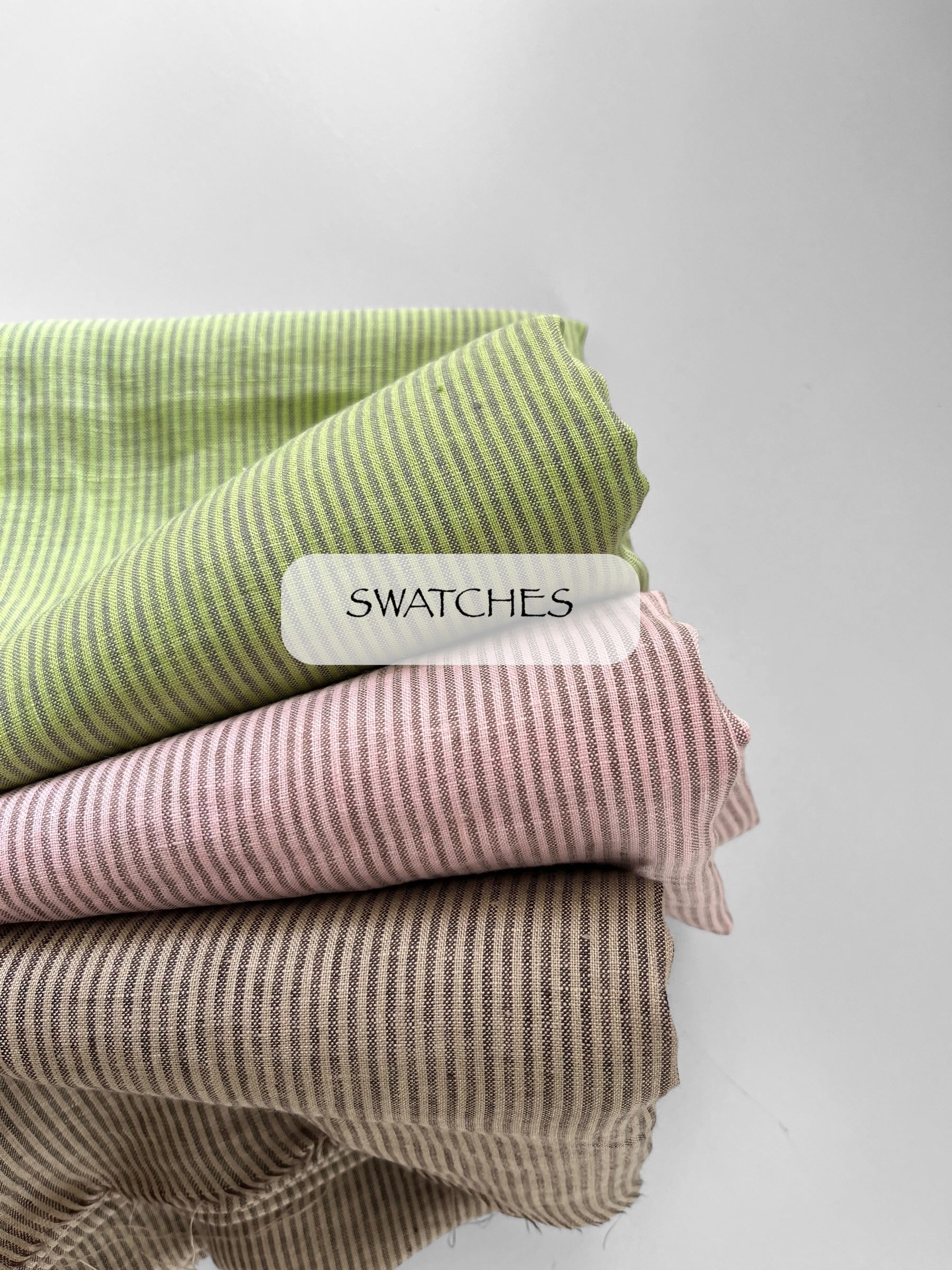 Yarn dyed linen fabric | stripes SWATCH – all natural fabrics