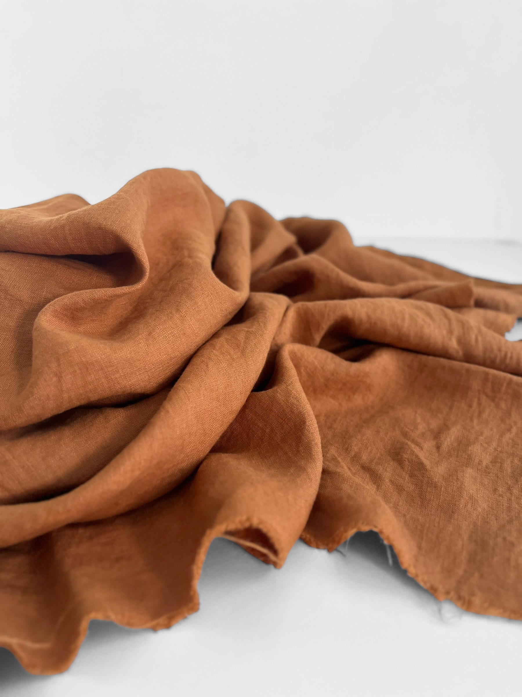 100% European linen fabric | rusty brown – all natural fabrics